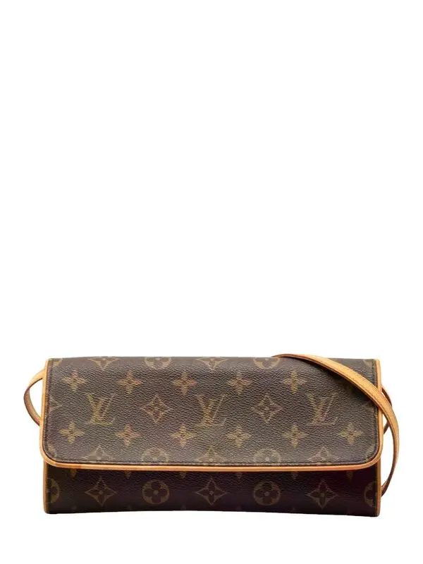LOUIS VUITTON 2000 Monogram Pochette Twin Gm - Brown