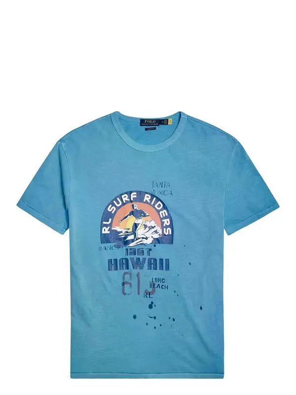 Polo Ralph Lauren Santa Monica-graphic T-shirt - Blue