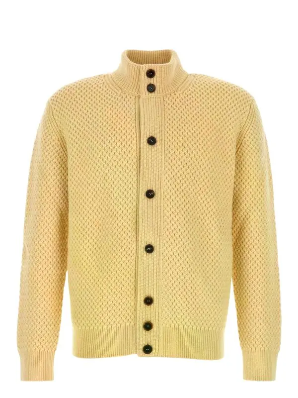 Zegna Long-sleeve Button Cardigan - Yellow