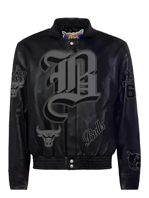 JEFF HAMILTON Chicago Bulls Varsity Bomber Jacket - Black