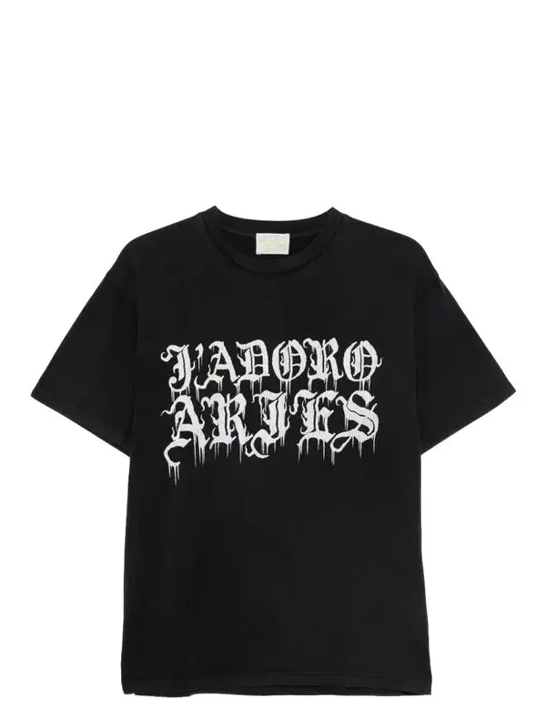 Aries Faded Graphic T-shirt - Black