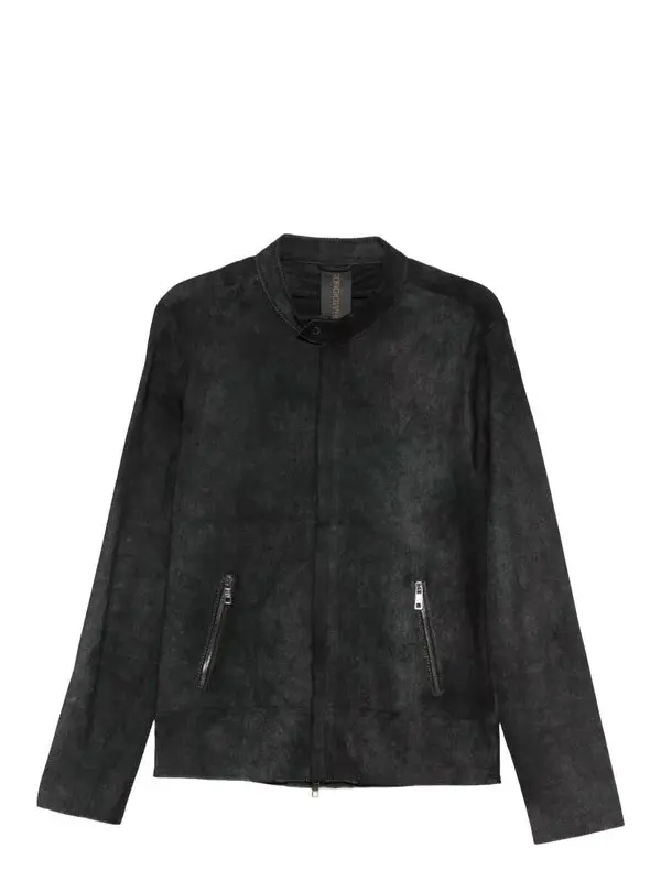 GIORGIO BRATO Zipped Leather Jacket - Black