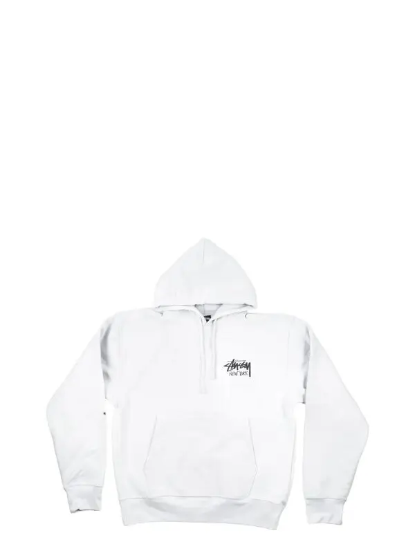 StÜssy Drawstring Hoodie - White