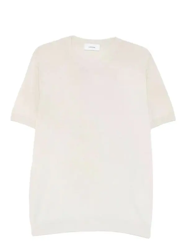 LARDINI Crew-neck Short-sleeved T-shirt - Neutrals