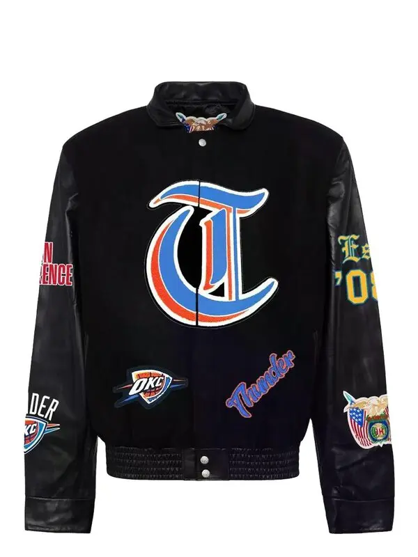 JEFF HAMILTON Oklahoma City Thunder Varsity Jacket - Black