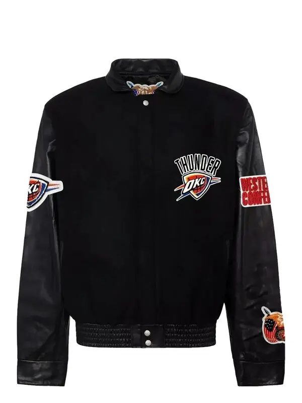 JEFF HAMILTON Logo-patch Bomber Jacket - Black