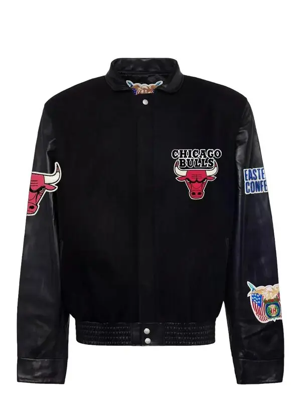 JEFF HAMILTON Logo Patch Bomber Jacket - Black