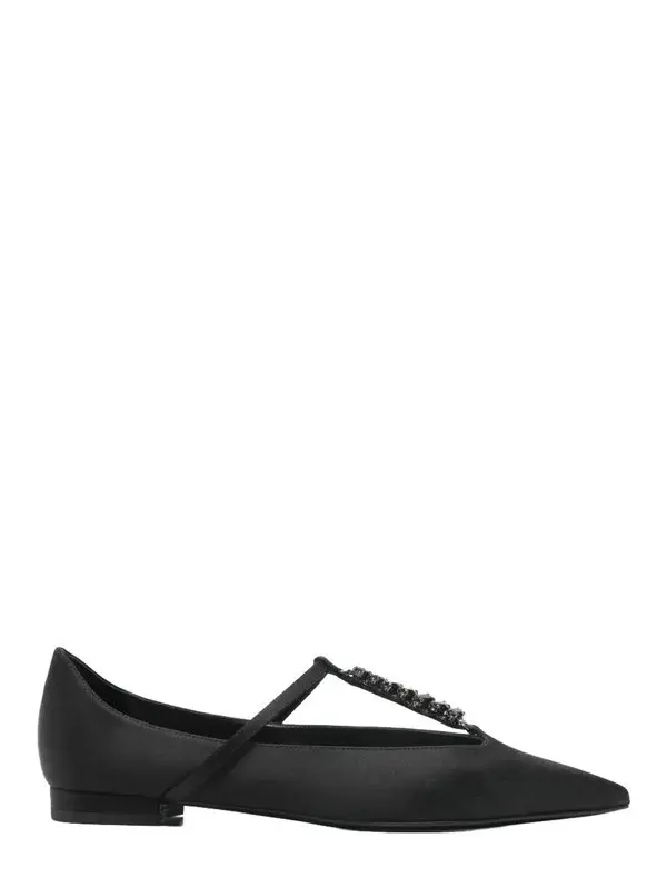 Emporio Armani Point-toe Flat Pumps - Black