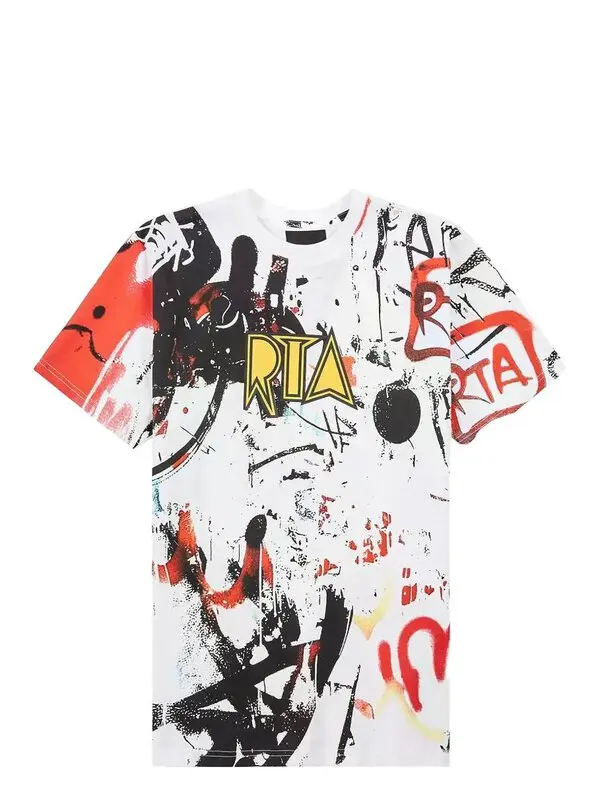 RtA Liam Graffiti T-shirt - White