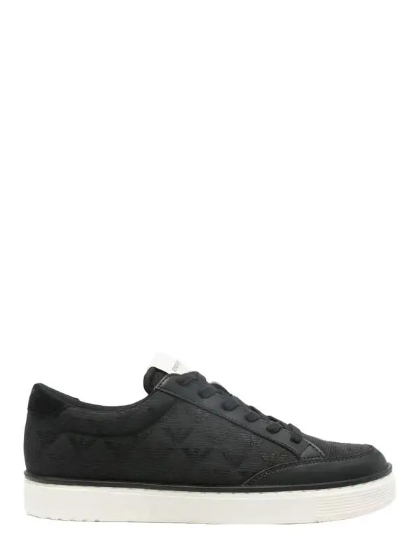 Emporio Armani Logo-detail Sneakers - Black