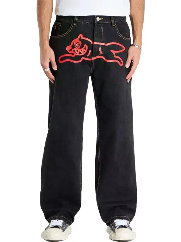 BILLIONAIRE BOYS CLUB - ICE CREAM Running Dog Double Scoop Jeans - Black