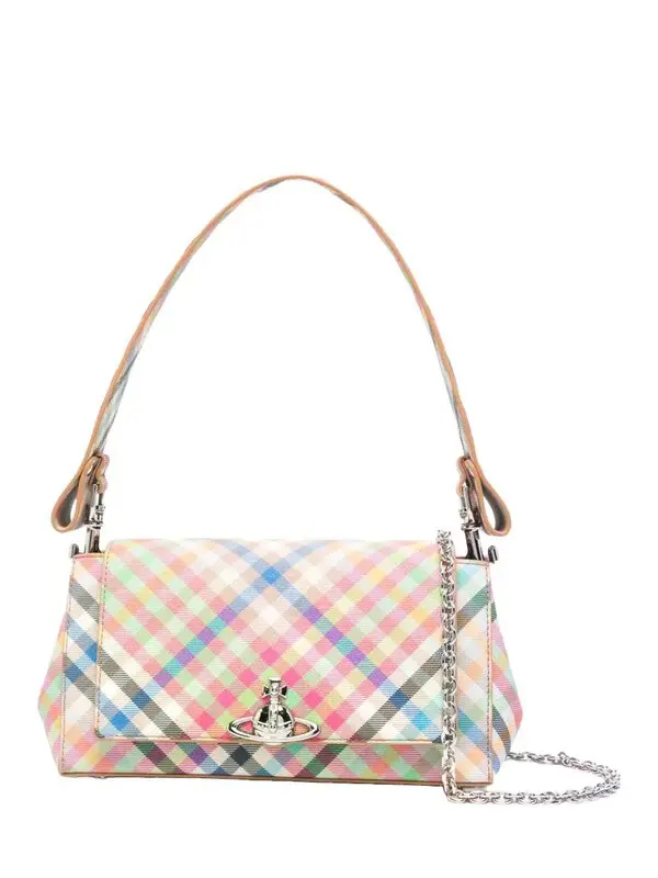 VIVIENNE WESTWOOD Medium Check-pattern Shoulder Bag - Pink