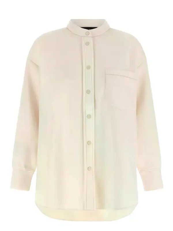 Fabiana Filippi Mandarin Collar Scuba Shirt - Neutrals