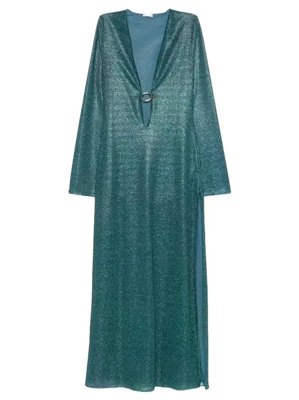 Oseree Ring Cut-out Maxi Dress - Green