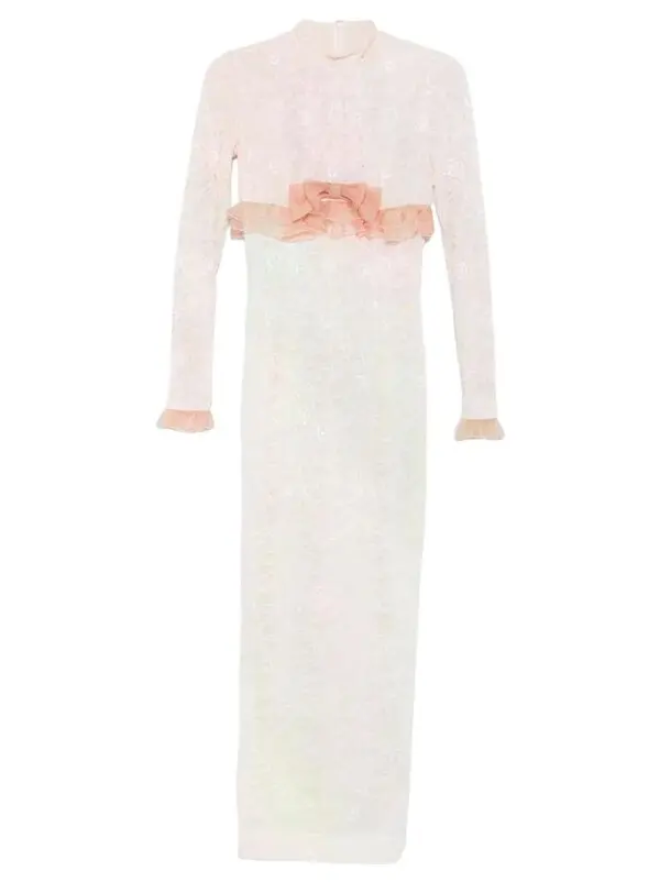 Alessandra Rich Lace Maxi Dress - Pink