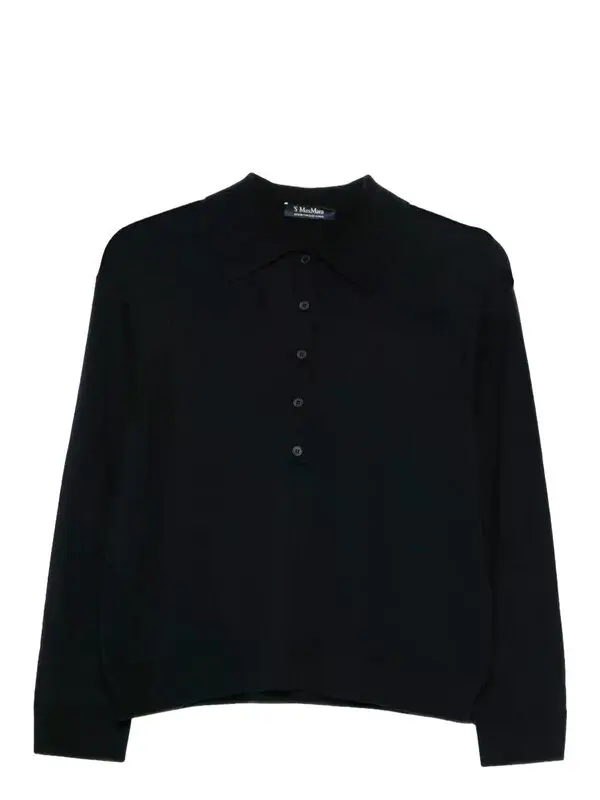 Max Mara Button-up Polo Top - Blue