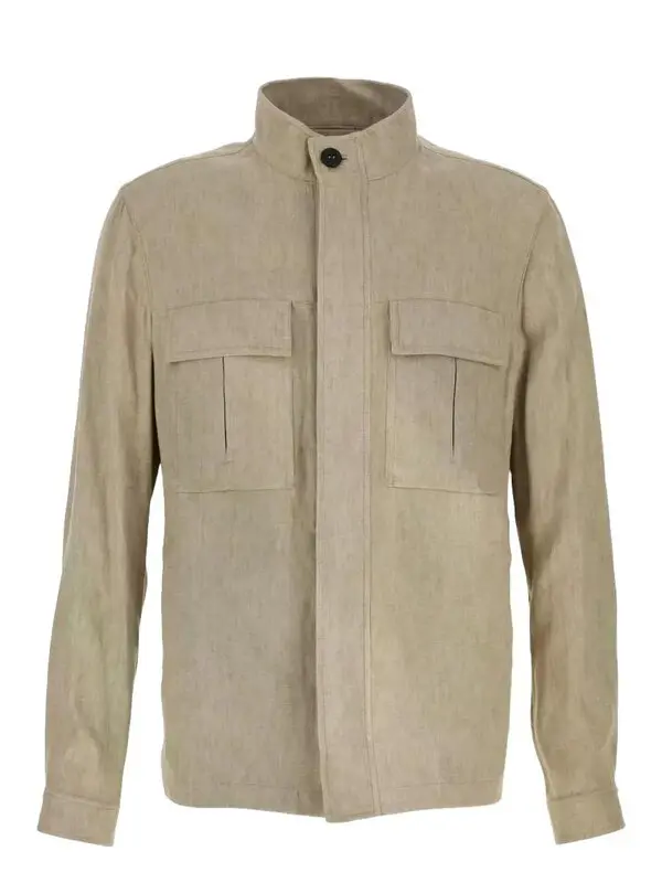 Zegna Buttoned Flap-pocket Jacket - Neutrals