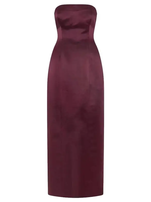 NICHOLAS Kasia Strapless Midi Dress - Purple