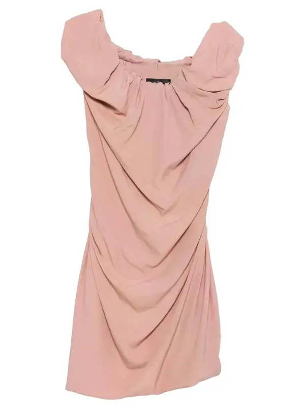 VIVIENNE WESTWOOD Draped Short Sleeve Dress - Pink
