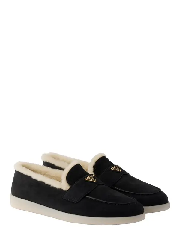 Prada Suede Loafers - Black