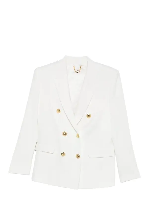 Elisabetta Franchi Double-breasted Blazer - White