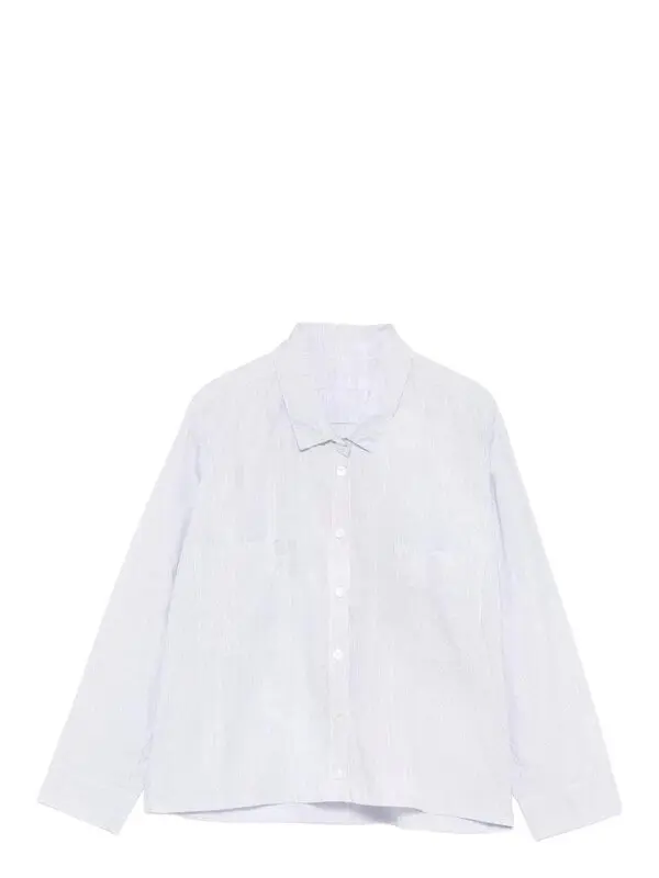 PRIVATE 0204 Pinstripe Button-down Shirt - Blue
