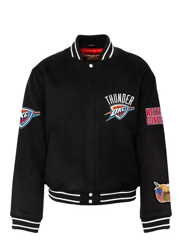 JEFF HAMILTON Oklahoma City Thunder Varsity Jacket - Black