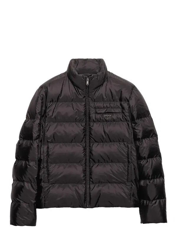 Prada Medium-weight Re-nylon Down Jacket - Black