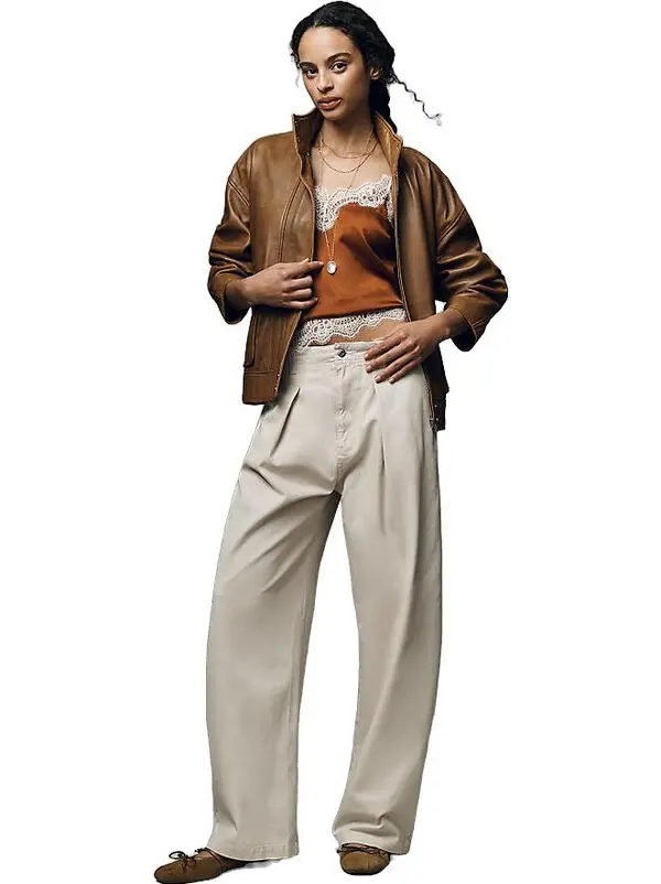 PISTOLA Eden Pleated Barrel Trousers - Parchment