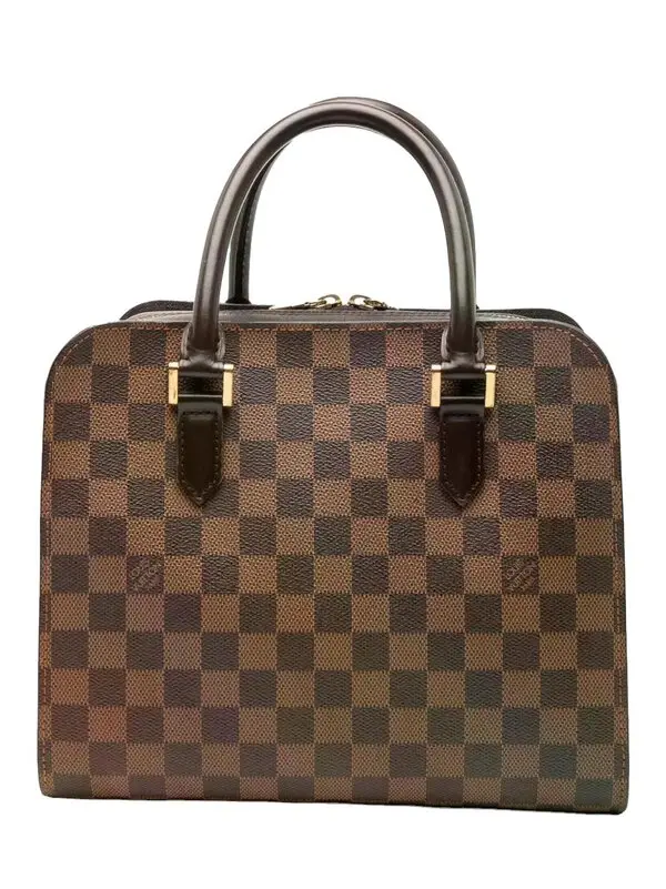 LOUIS VUITTON 1999 Damier Ebene Triana Handbag - Brown