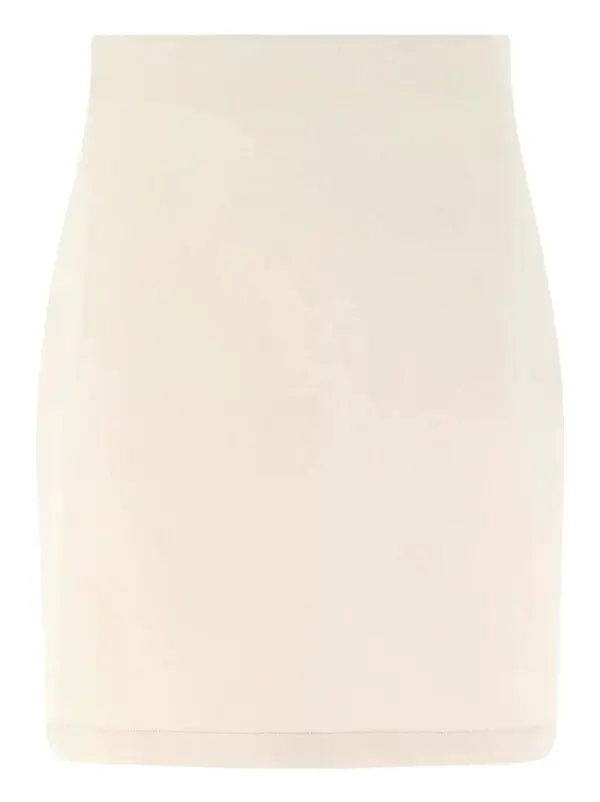 Fabiana Filippi Scuba Flared Cashmere Mini Skirt - Neutrals