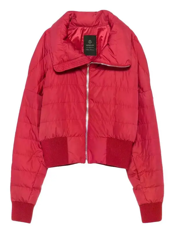 MONCLER + RICK OWENS Cropped Quilted Jacket - Red