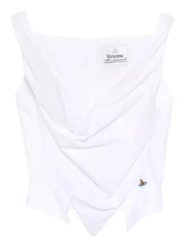 VIVIENNE WESTWOOD Sleeveless Cowl Neck Top - White