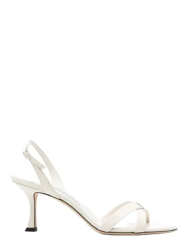 JIMMY CHOO Criss-cross Strap Sandals - White