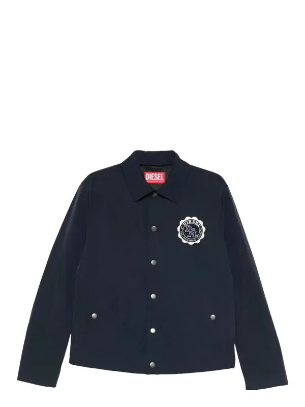 Diesel Badge Button Jacket - Blue