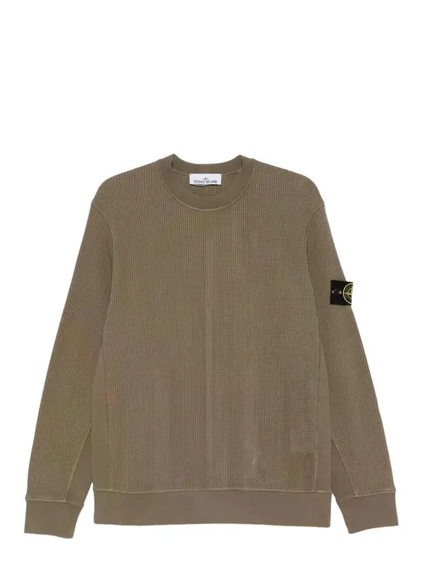 Stone Island Waffle-knit Sweatshirt - Green