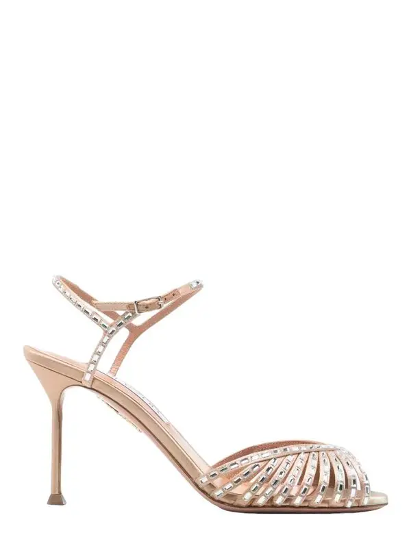 AQUAZZURA Embellished Stiletto Sandals - Pink