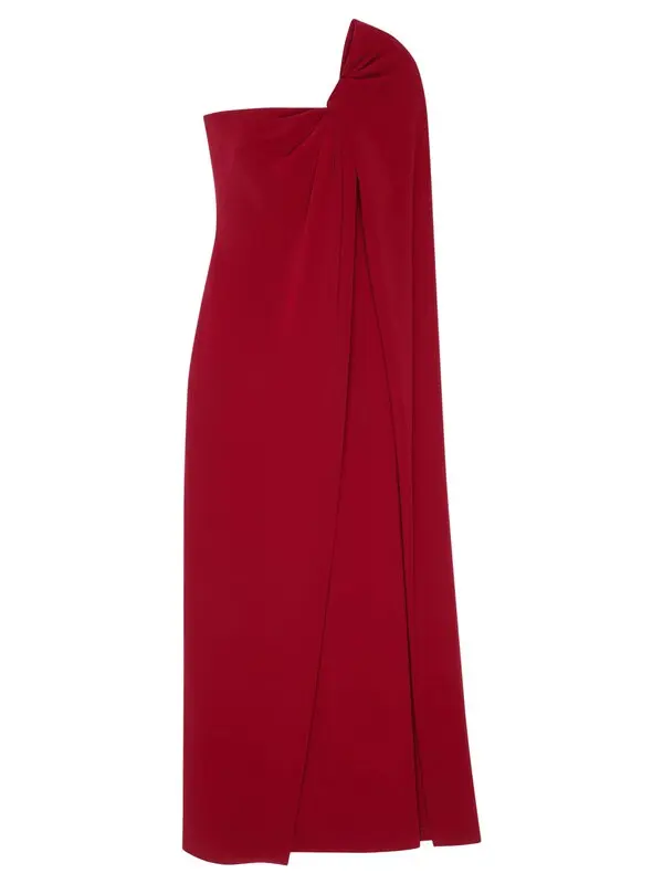 Givenchy Asymmetric Evening Dress In Crepe Cady - Dark Red