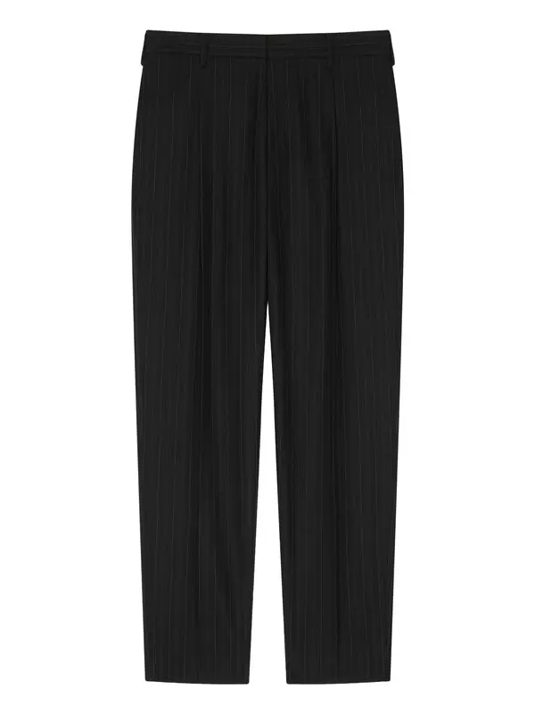 Givenchy Pinstriped Relaxed Fit Trousers - Black