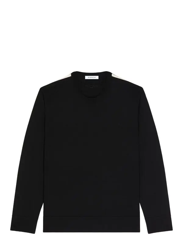 Givenchy Wool Sweater With Grosgrain Details - Black
