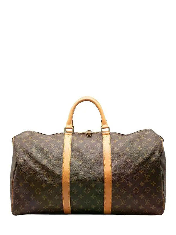 LOUIS VUITTON 1997 Monogram Keepall 50 Travel Bag - Brown