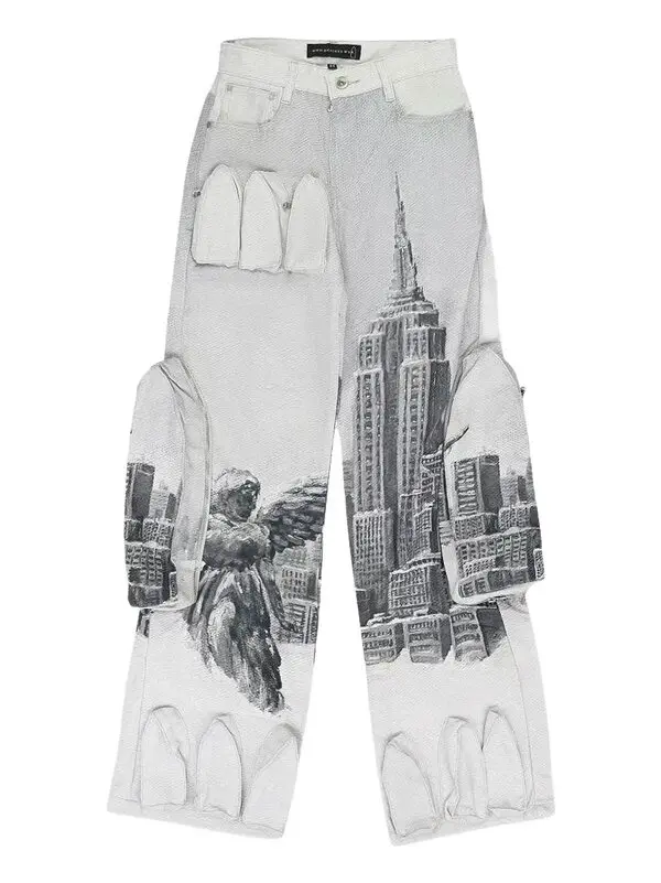 WHO DECIDES WAR BY EV BRAVADO Angel Over The City Jeans - White