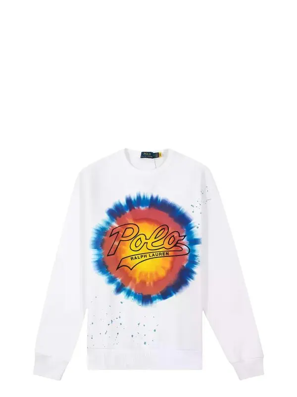 Polo Ralph Lauren Logo Tie-dye Sweatshirt - White