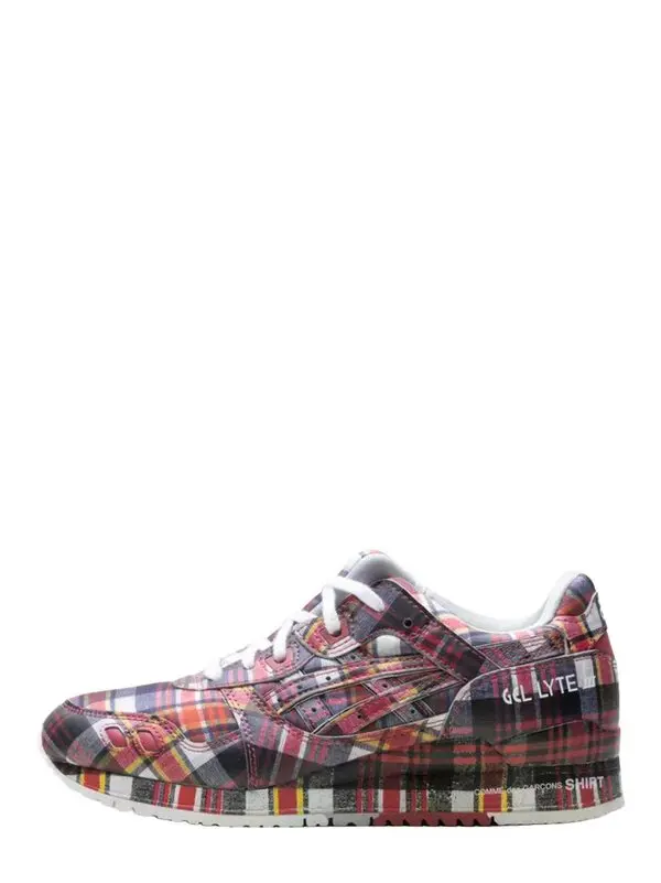 Asics X Comme Des Garçons Plaid Sneakers - Red