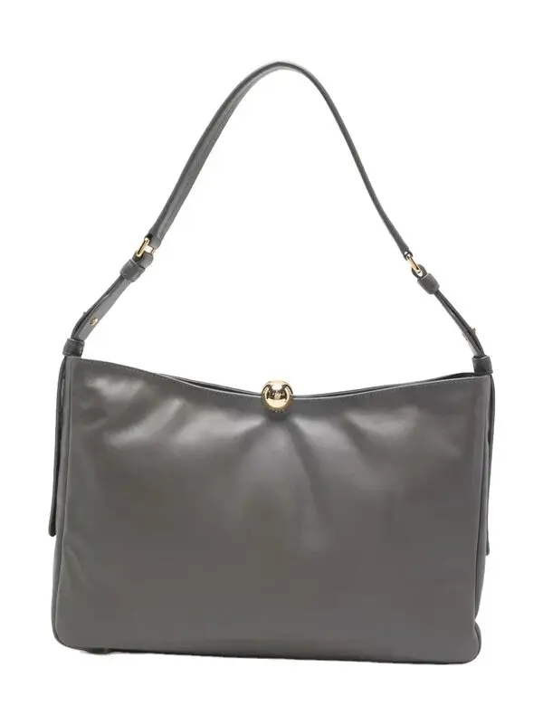 Furla Leather Shoulder Bag With Gold-tone Detail - Grey