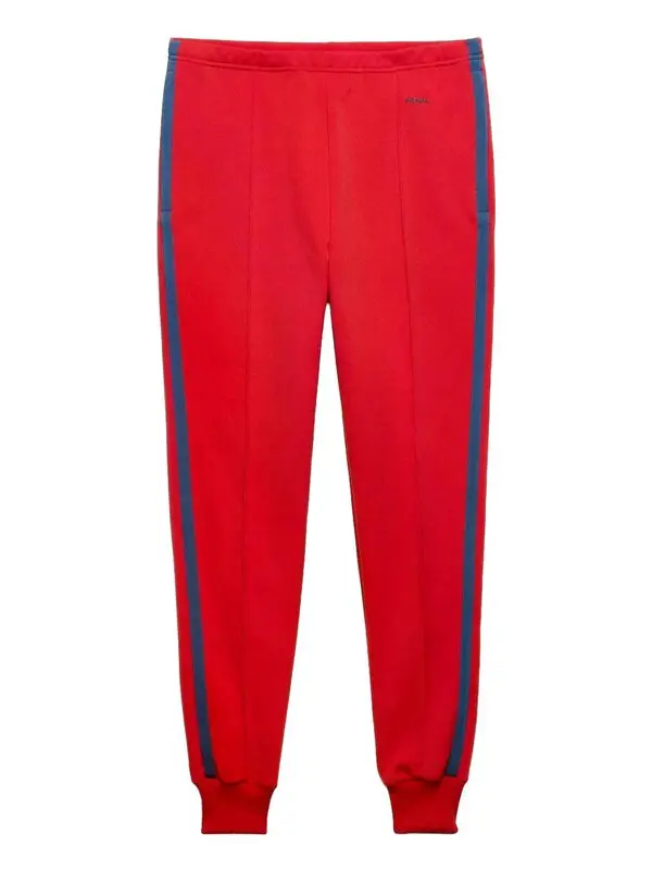 Prada Stripe-detail Track Pants - Red