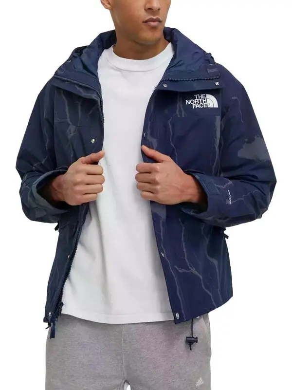 The North Face Patterned Hooded Jacket - Blue