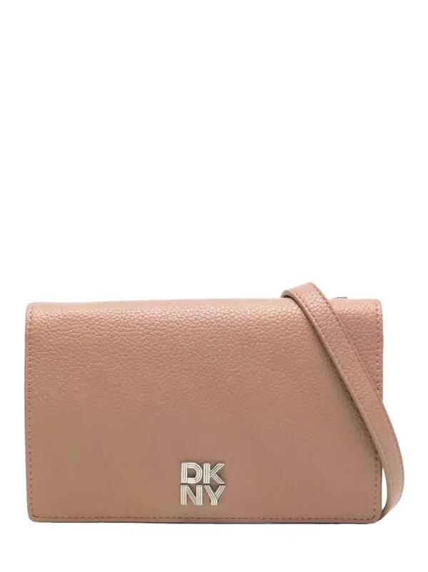 Dkny Mini Bag With Logo Plaque - Brown