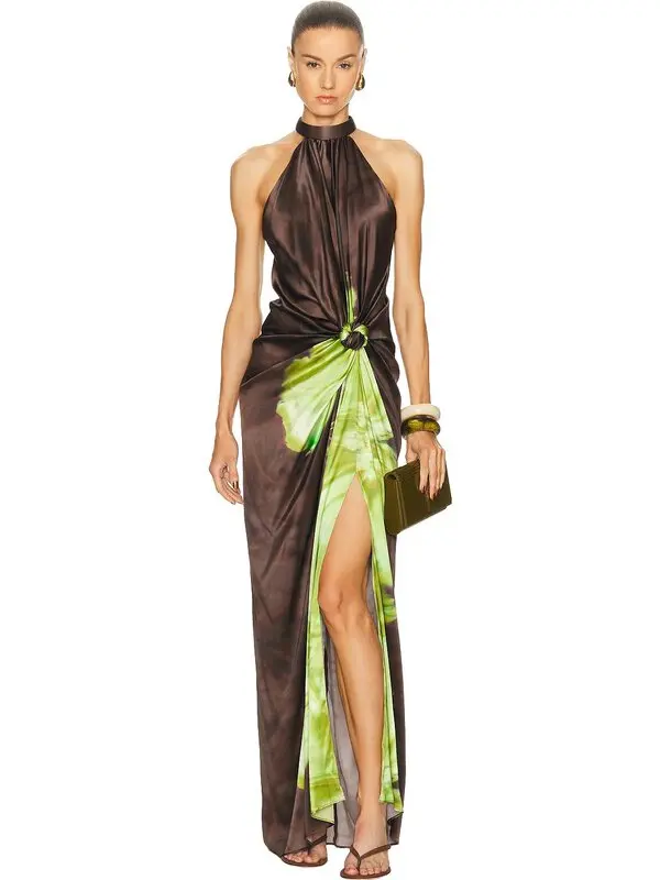 Silvia Tcherassi Tizziana Maxi Dress - Green Flower