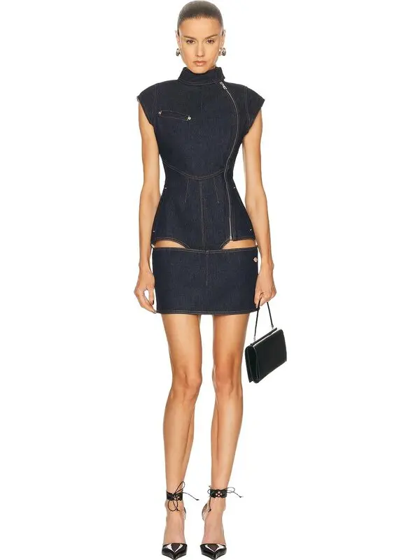 Jean Paul Gaultier Short Denim Dress - Indigo